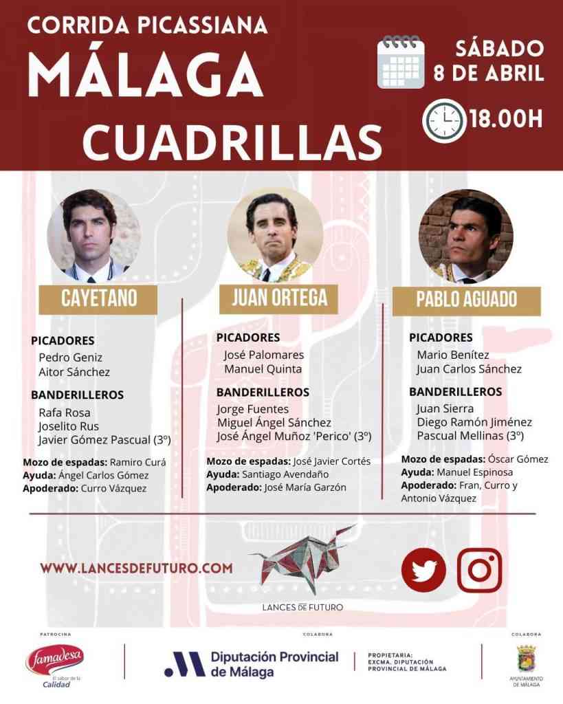 PROGRAMA DE MANO. CORRIDA PICASSIANA. SÁBADO 8 DE ABRIL - Lances de futuro
